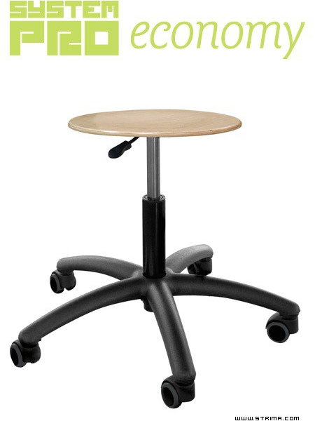 SYSTEM PRO ECONOMY Eco2 - Tabouret industriel sur roues - Espace couture
