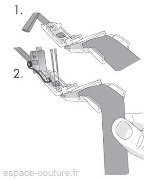 Pied confection de bride et passant de ceinture pour coverlock™ 4.0 et ...